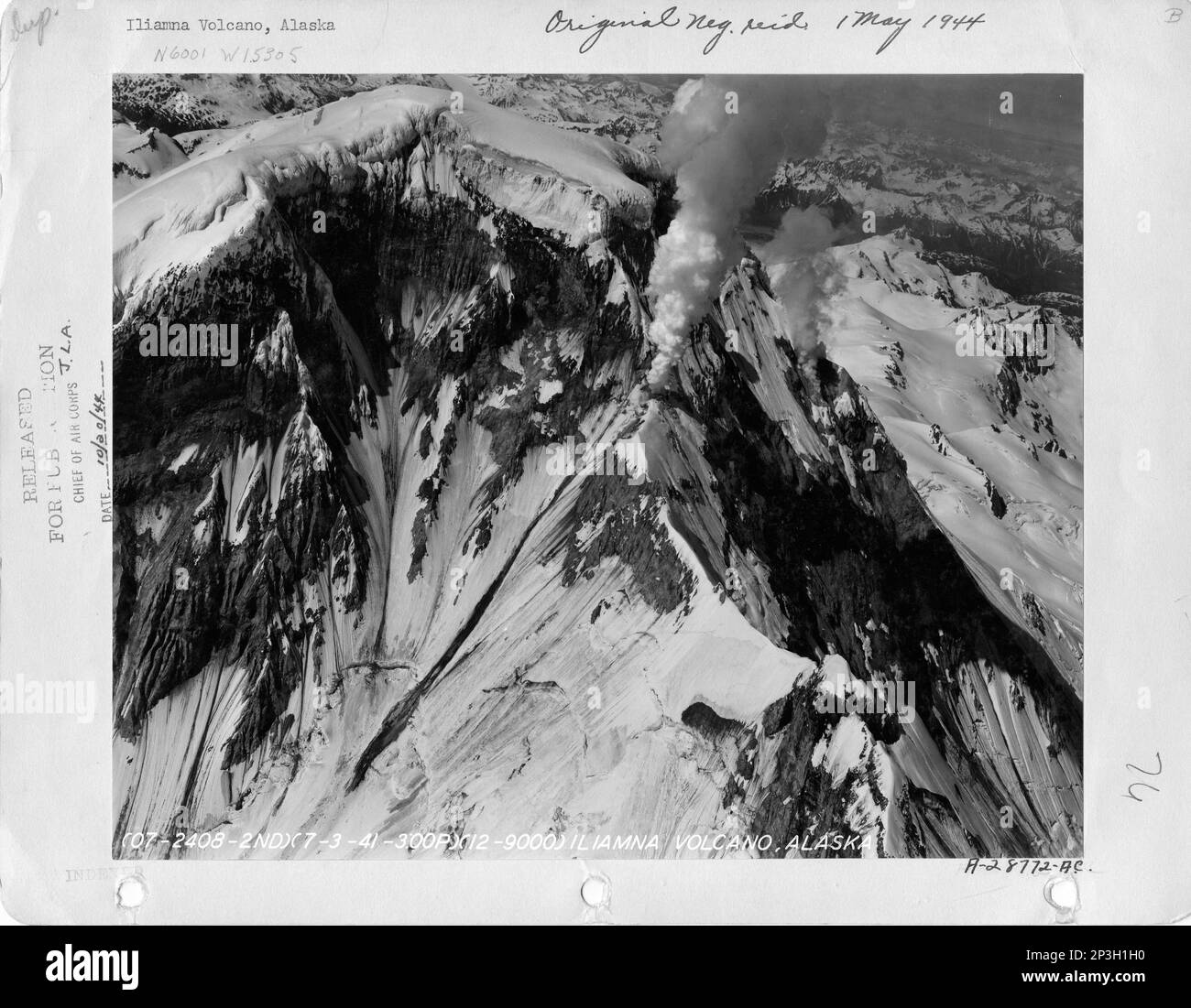 Alaska - Iliamna Volcano, Aerial Photograph Stock Photo - Alamy