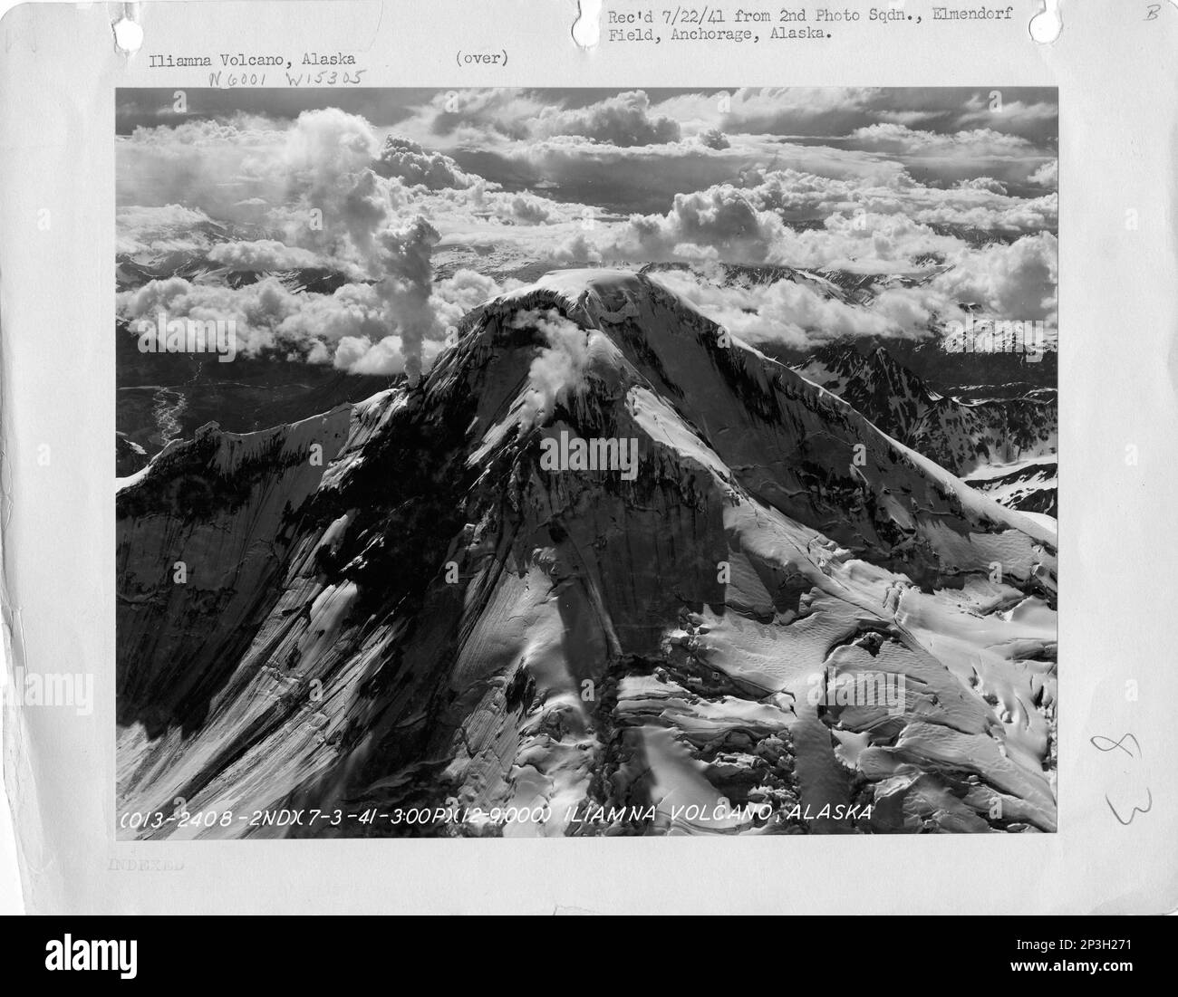 Alaska - Iliamna Volcano, Aerial Photograph Stock Photo - Alamy