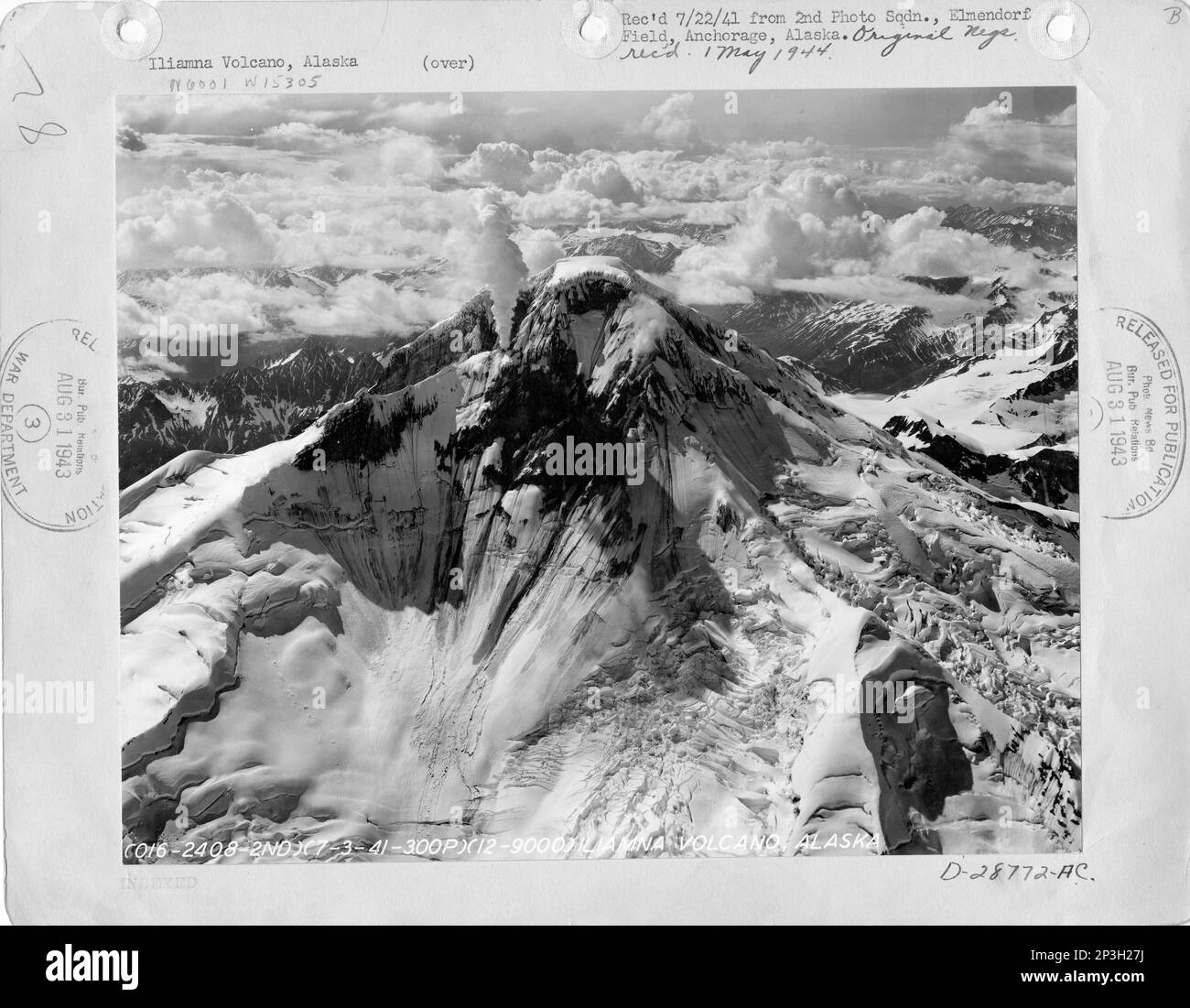 Alaska - Iliamna Volcano, Aerial Photograph Stock Photo - Alamy