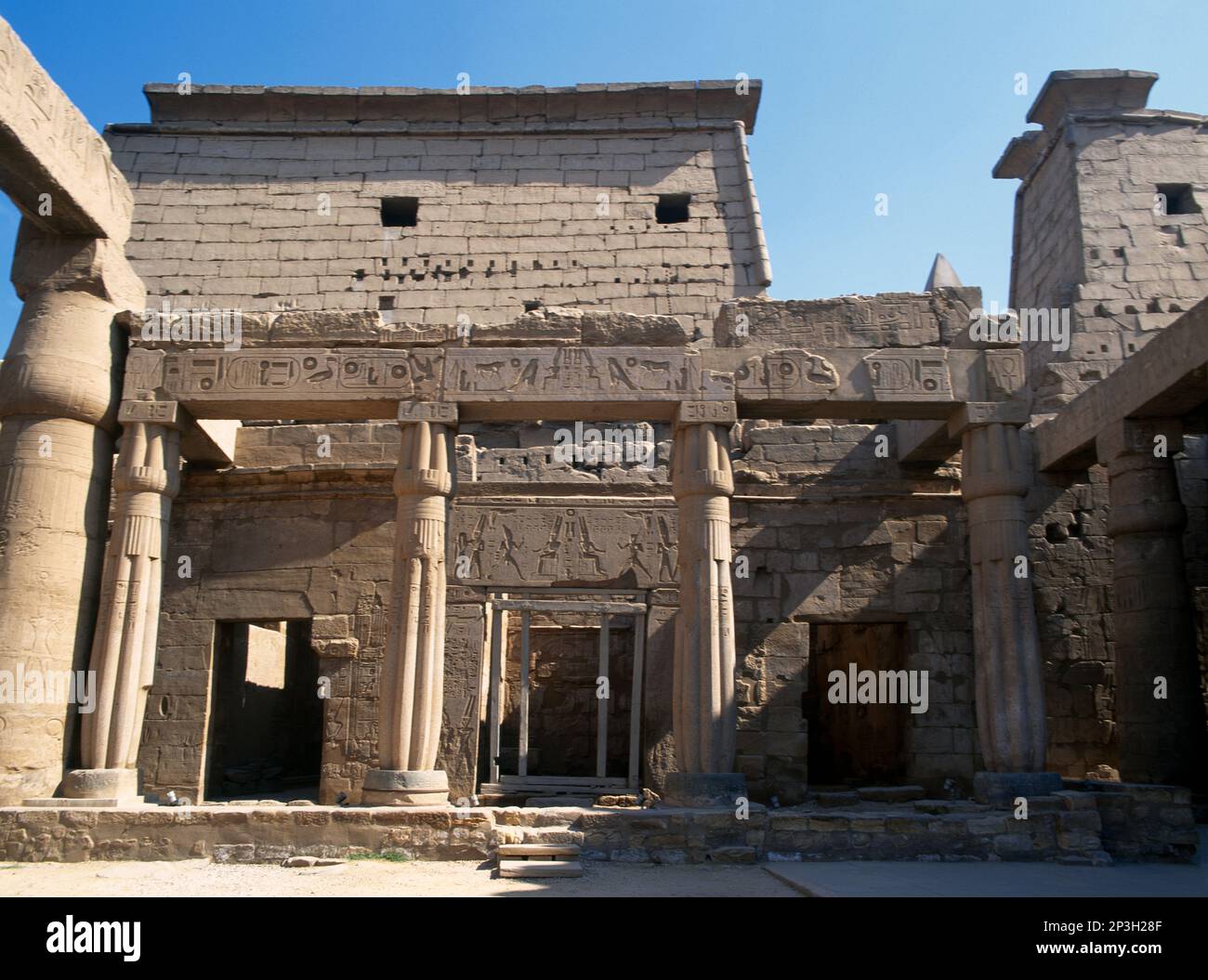 Luxor Egypt Luxor Temple Courtyard Of Ramses II - Triple Barque Shrine ...