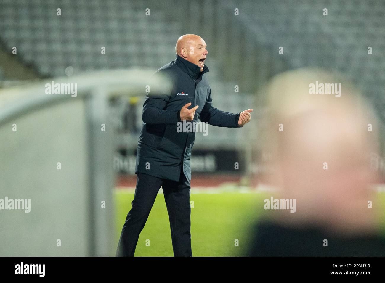 Aarhus, Denmark. 03rd, March 2023. Head coach Uwe Rösler of AGF seen ...