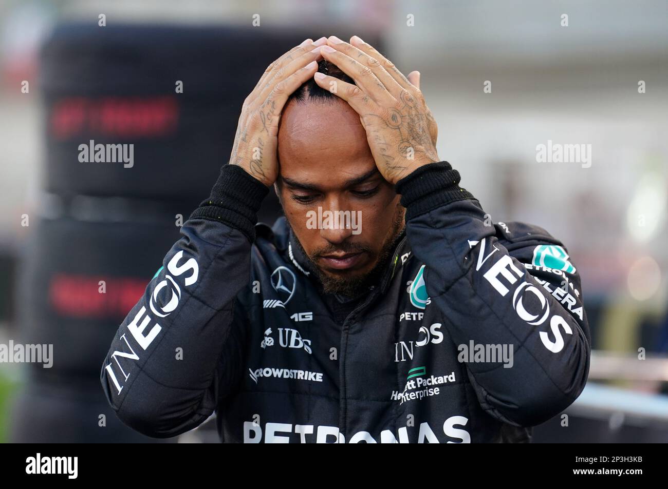Lewis hamilton bahrain 2023 grid hi-res stock photography and images ...