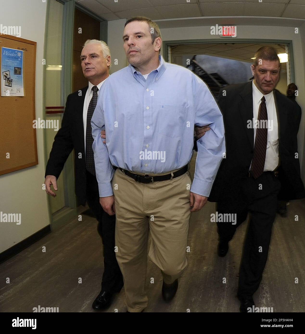 Pat Russin (center) who pleaded guilty to being an accomplice to third ...