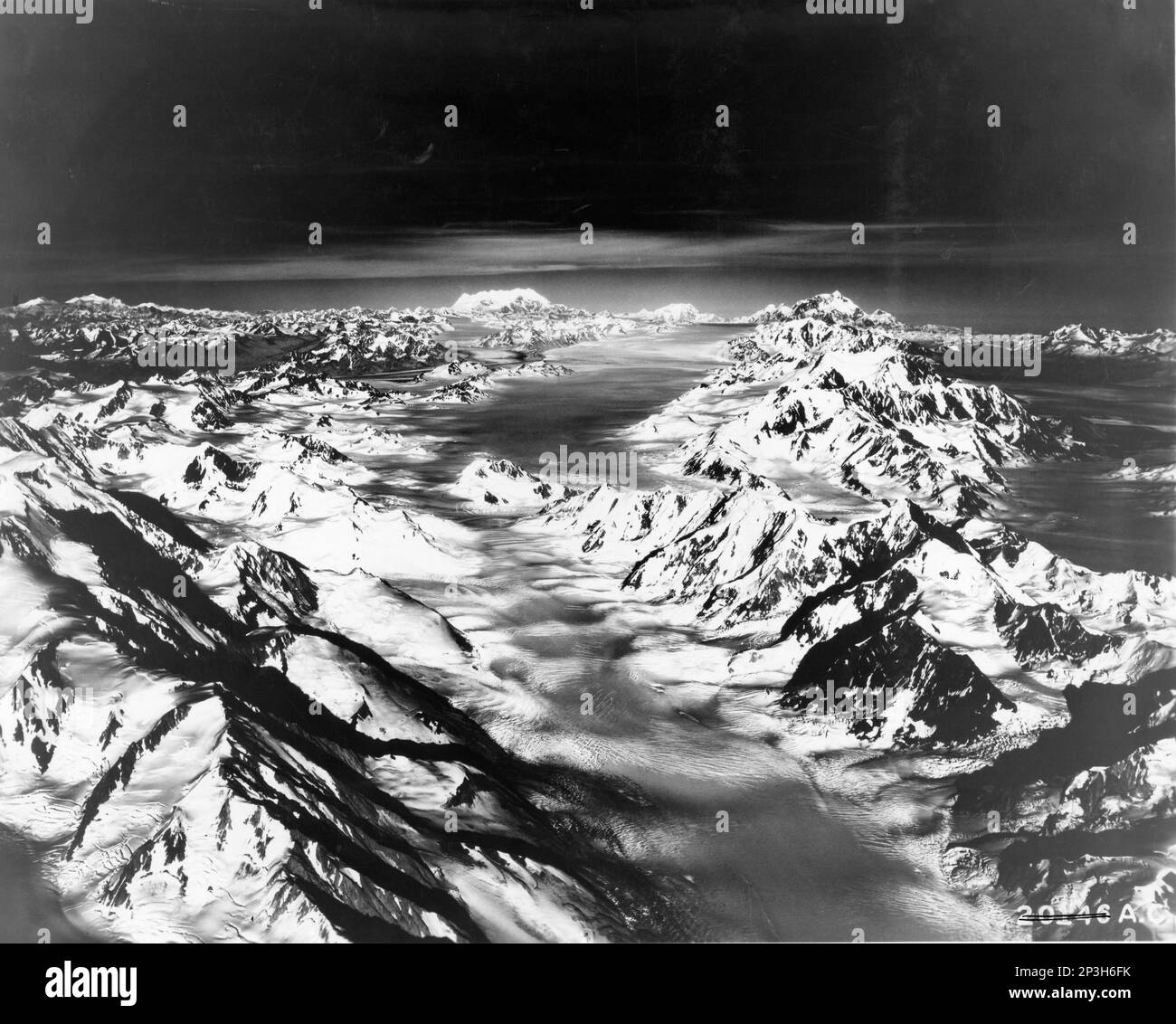 Alaska - Mt.Katmai through Mt. Logan, Aerial Photograph Stock Photo - Alamy