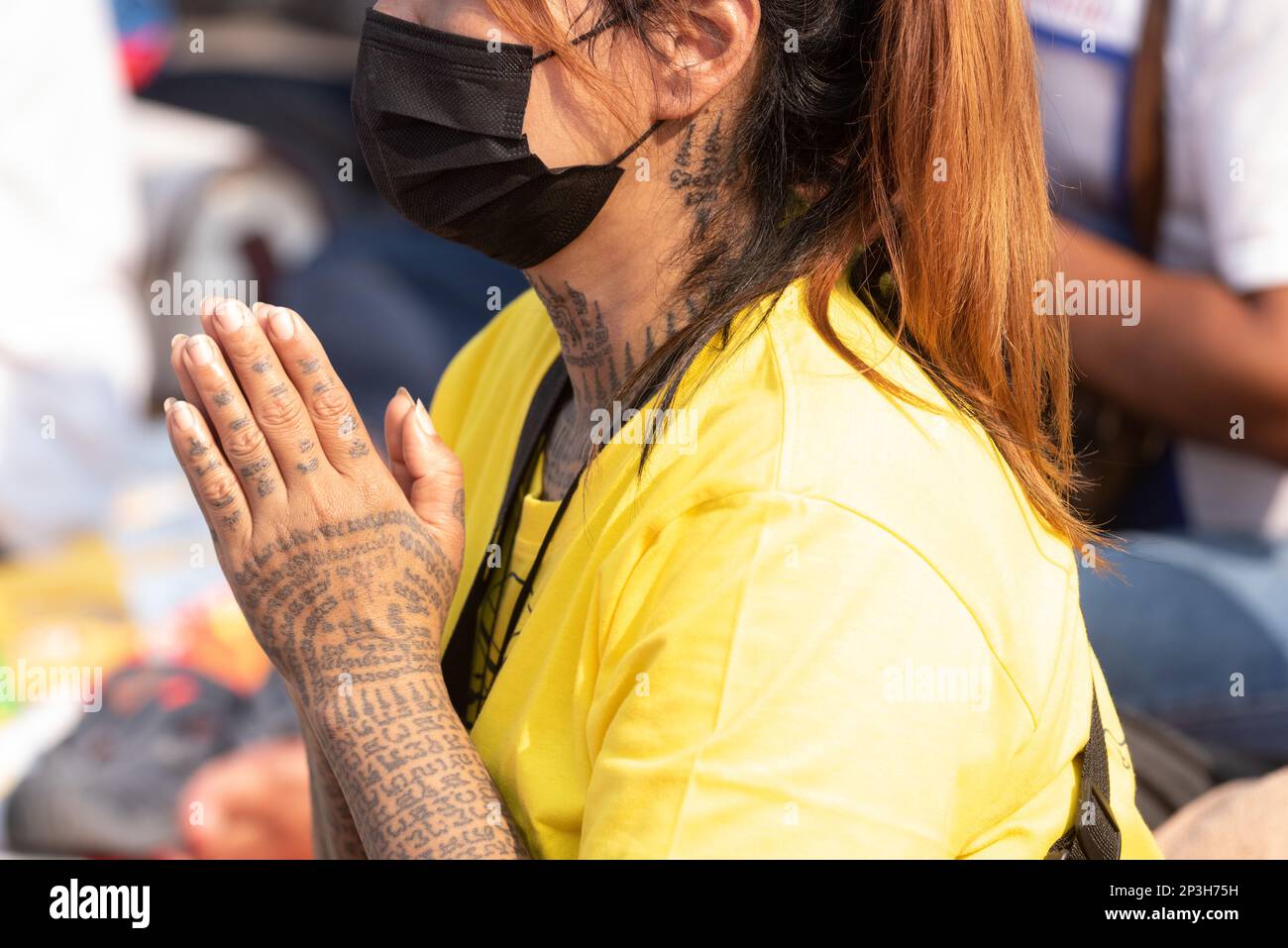 March 4, 2023, Nakhon Chai Si, Nakhon Pathom, Thailand: The disciple ...