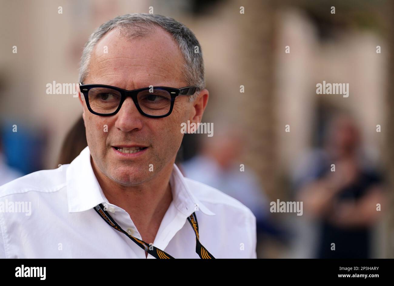 Stefano Domenicali, CEO of Formula One Group before the Bahrain Grand ...