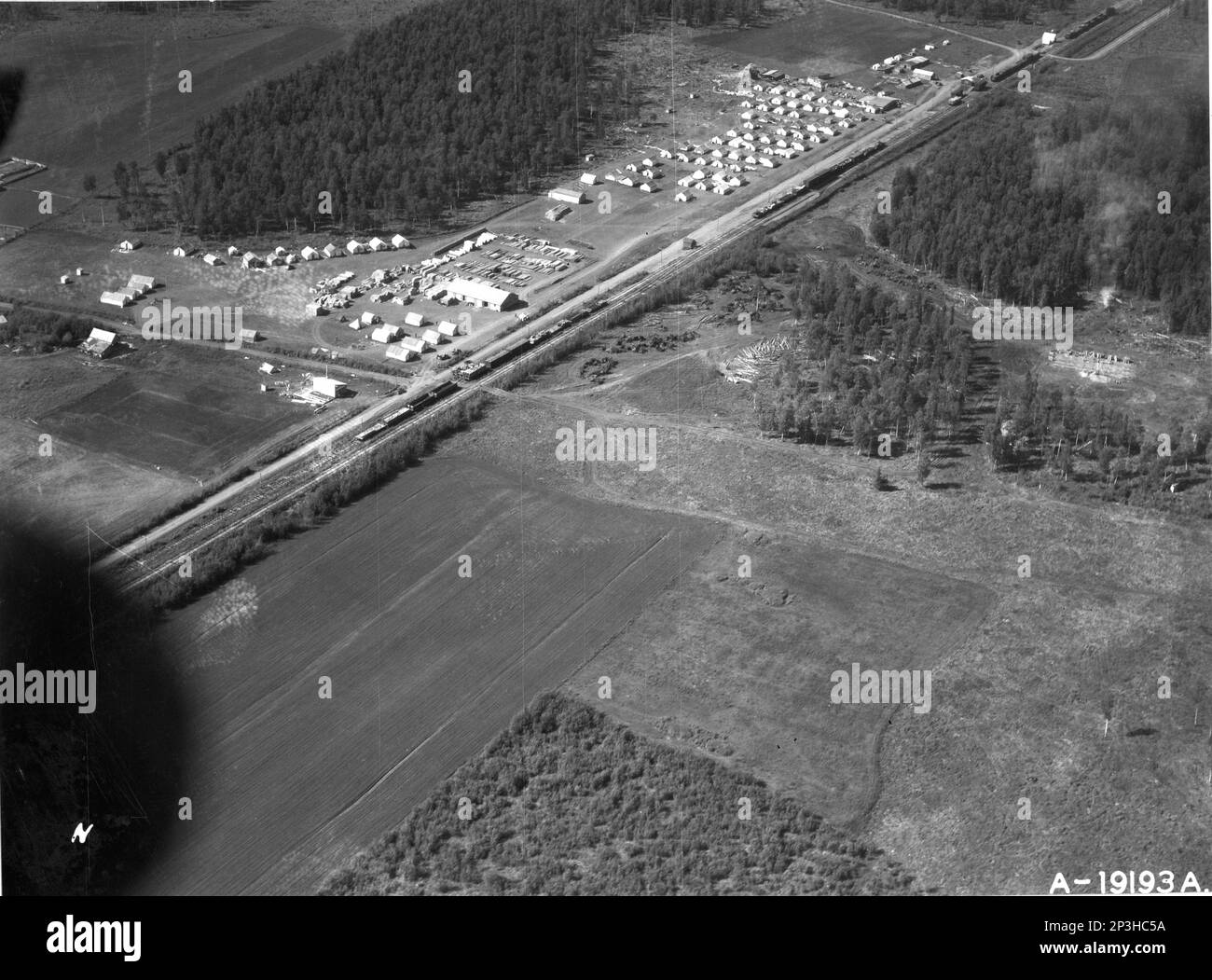 Alaska - Palmer through Paxson Lake, Aerial Photograph Stock Photo - Alamy