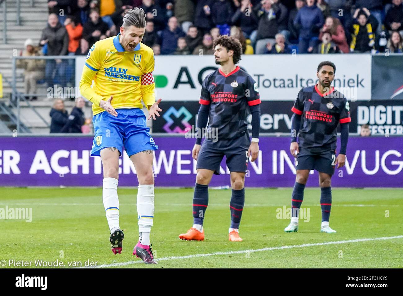 WAALWIJK, NETHERLANDS - MARCH 5: Michiel Kramer of RKC Waalwijk looks dejected during the Dutch ...