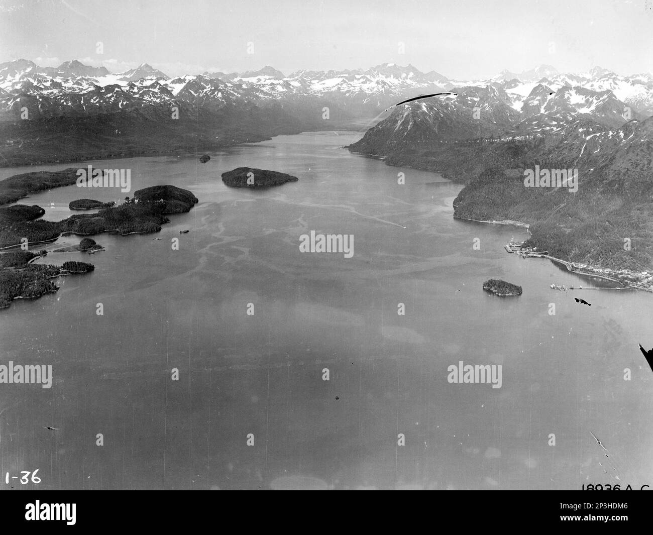 Alaska - Prince William Sound through Redoubt Mountain, Aerial ...