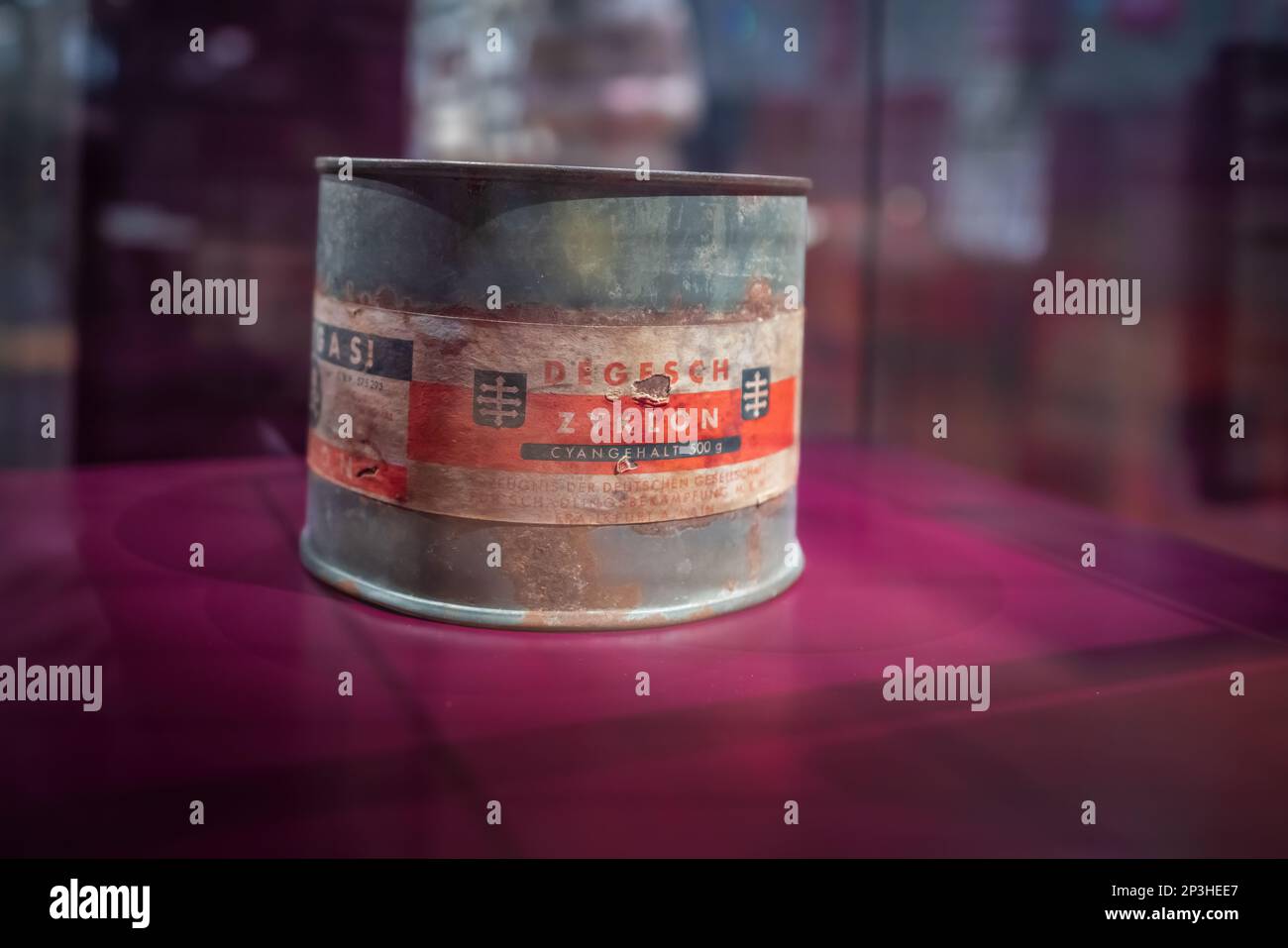 Can of Zyklon B Poison Gas used in German Concentration Camps at ...