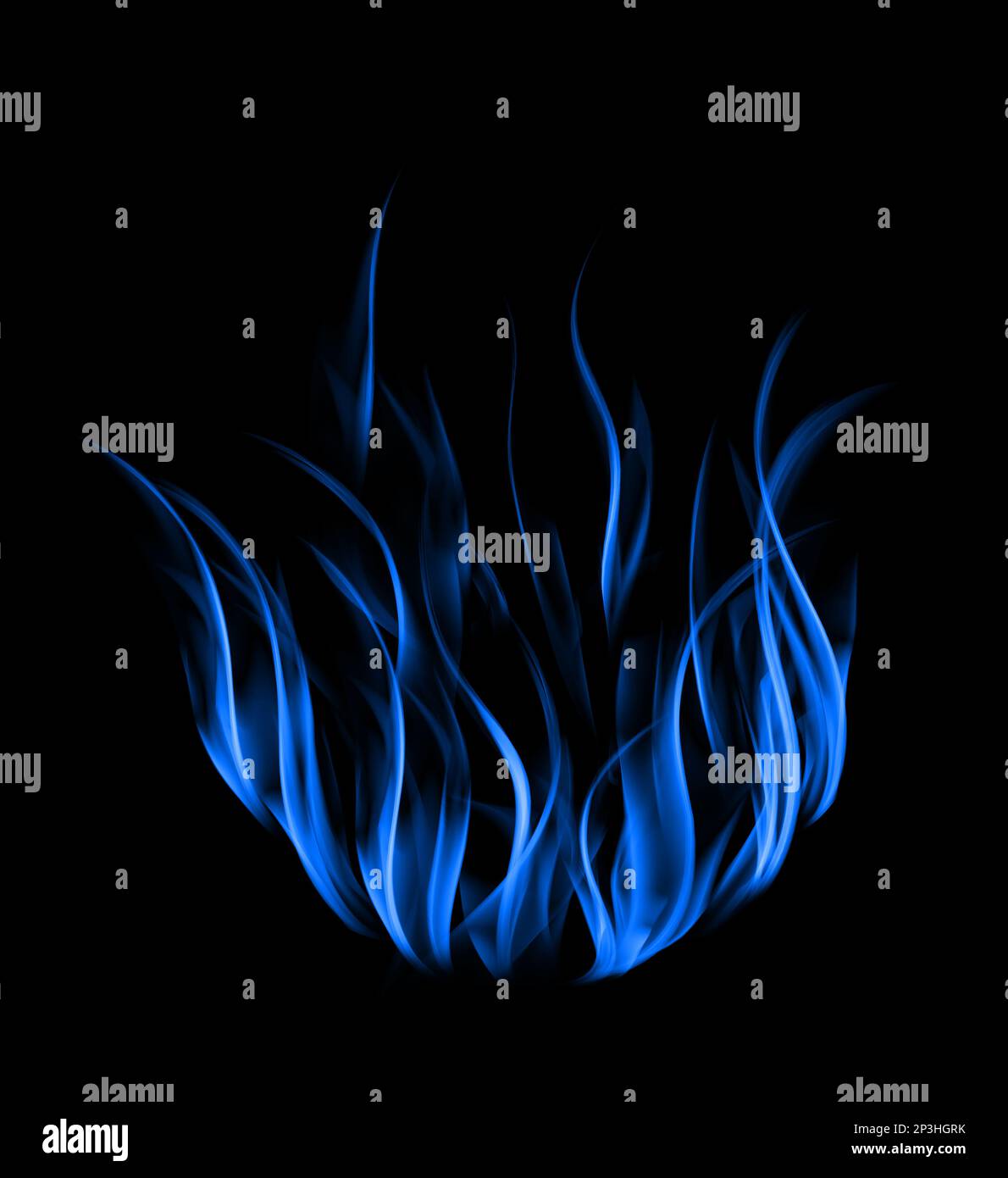 blue flame fire effect with black background Stock Photo - Alamy