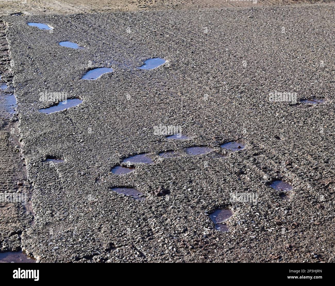 Footprints in concrete Stock Photo - Alamy