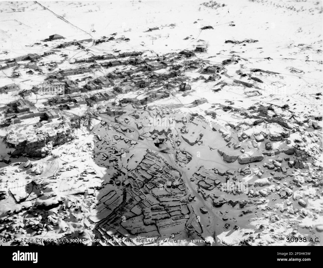 Arizona - Horse Mesa Dam Site through Hotevilla, Aerial Photograph ...