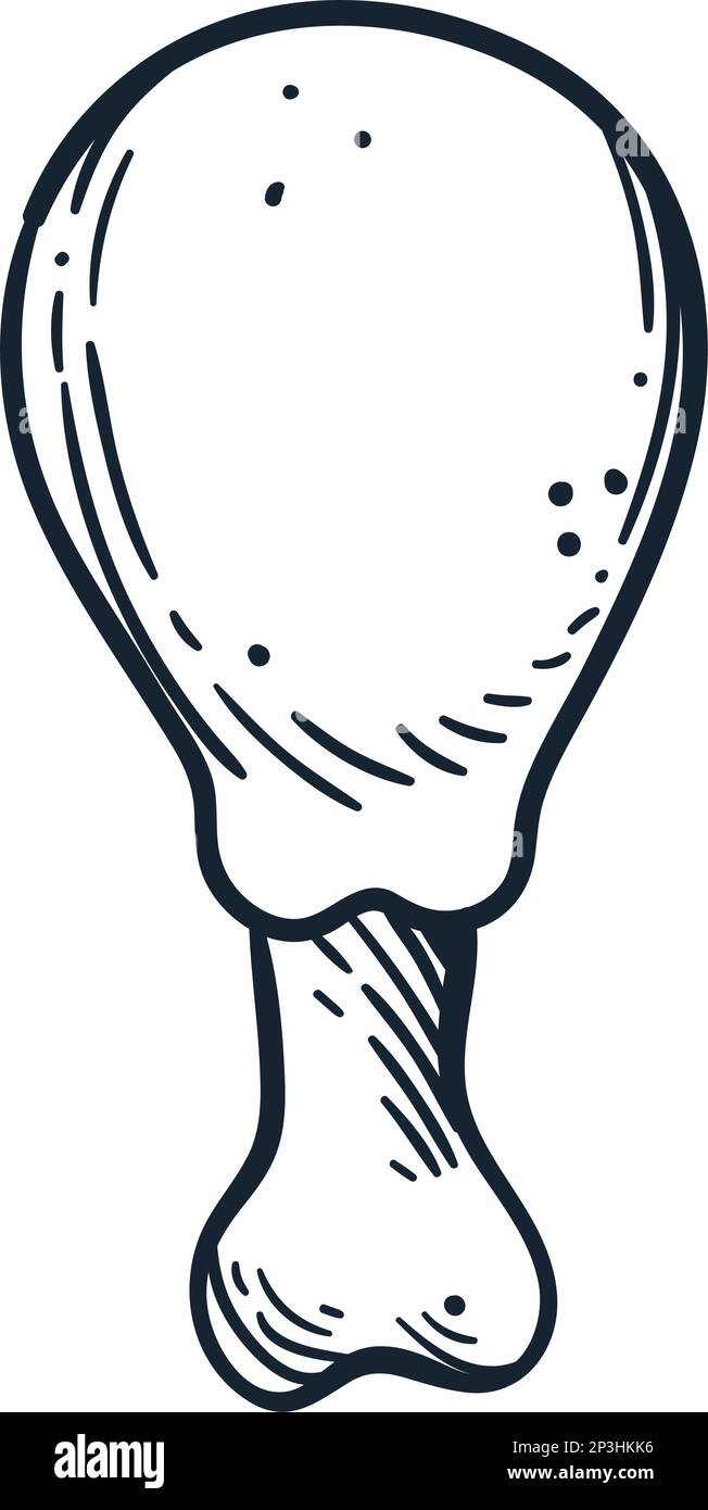 fresh chicken thigh Stock Vector Image & Art - Alamy