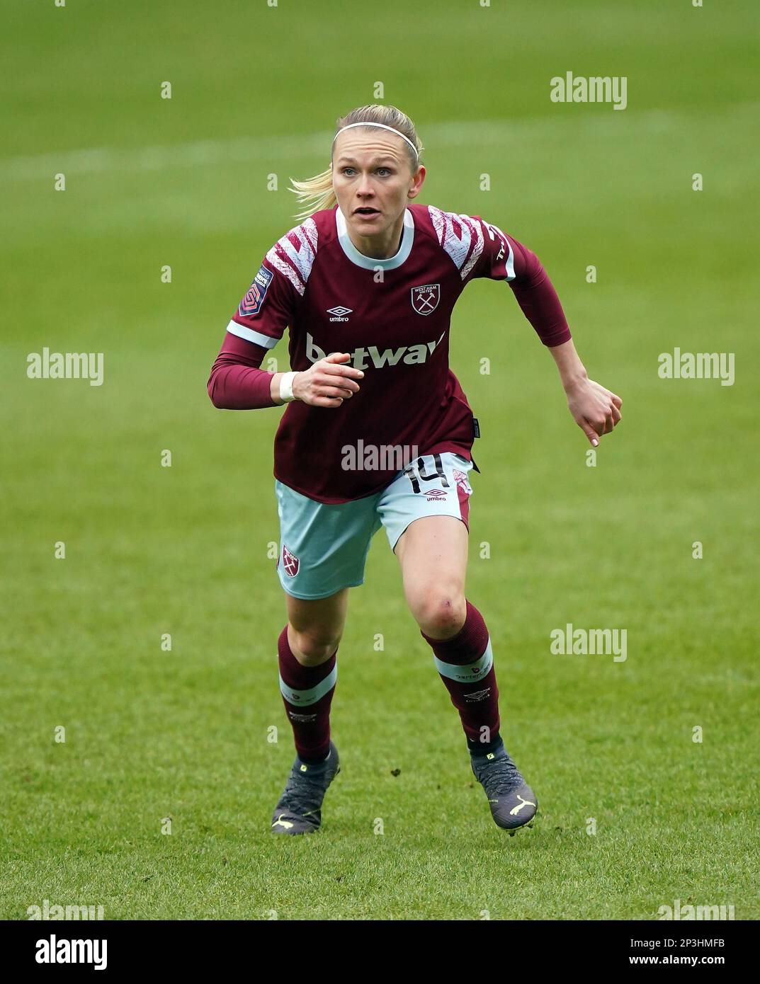 West Ham United's Amalie Thestrup during the Barclays Women's Super ...