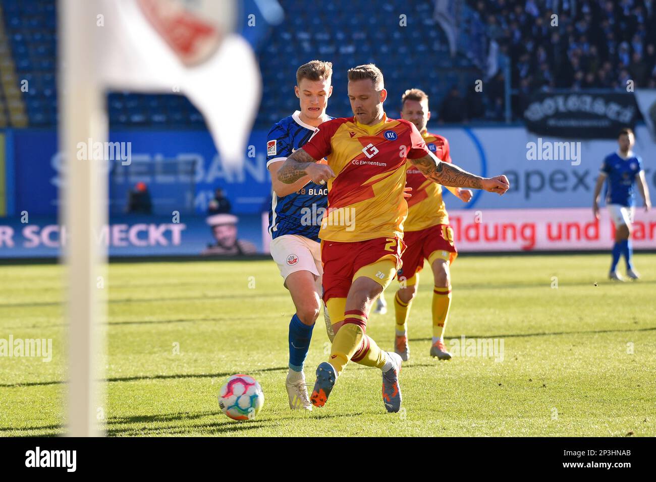 05 March 2023, Mecklenburg-Western Pomerania, Rostock: Soccer: 2nd ...