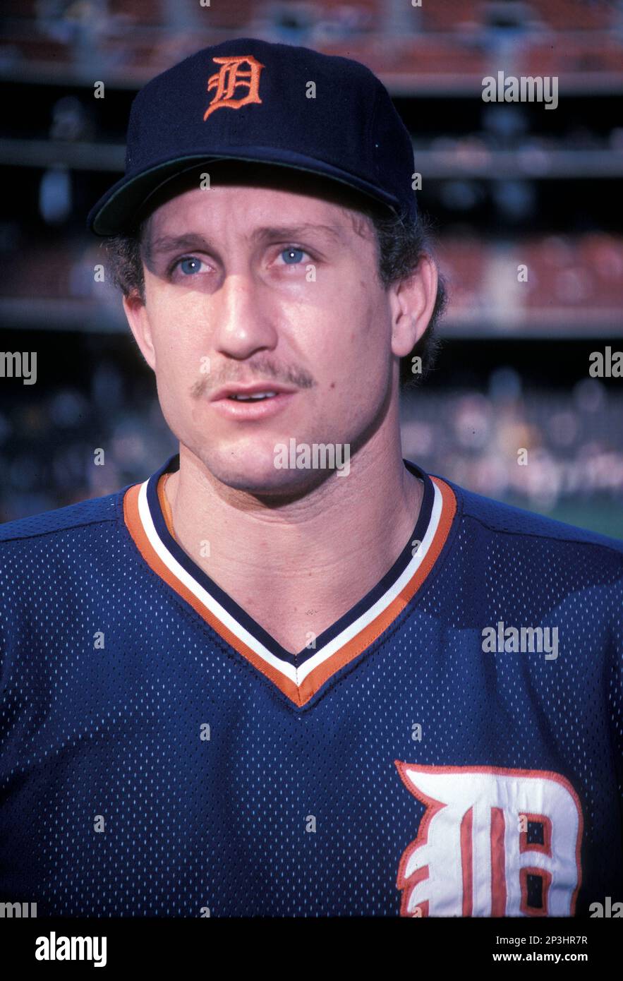 Detroit Tiger Lance Parrish (13) during a game from his 1984 season ...