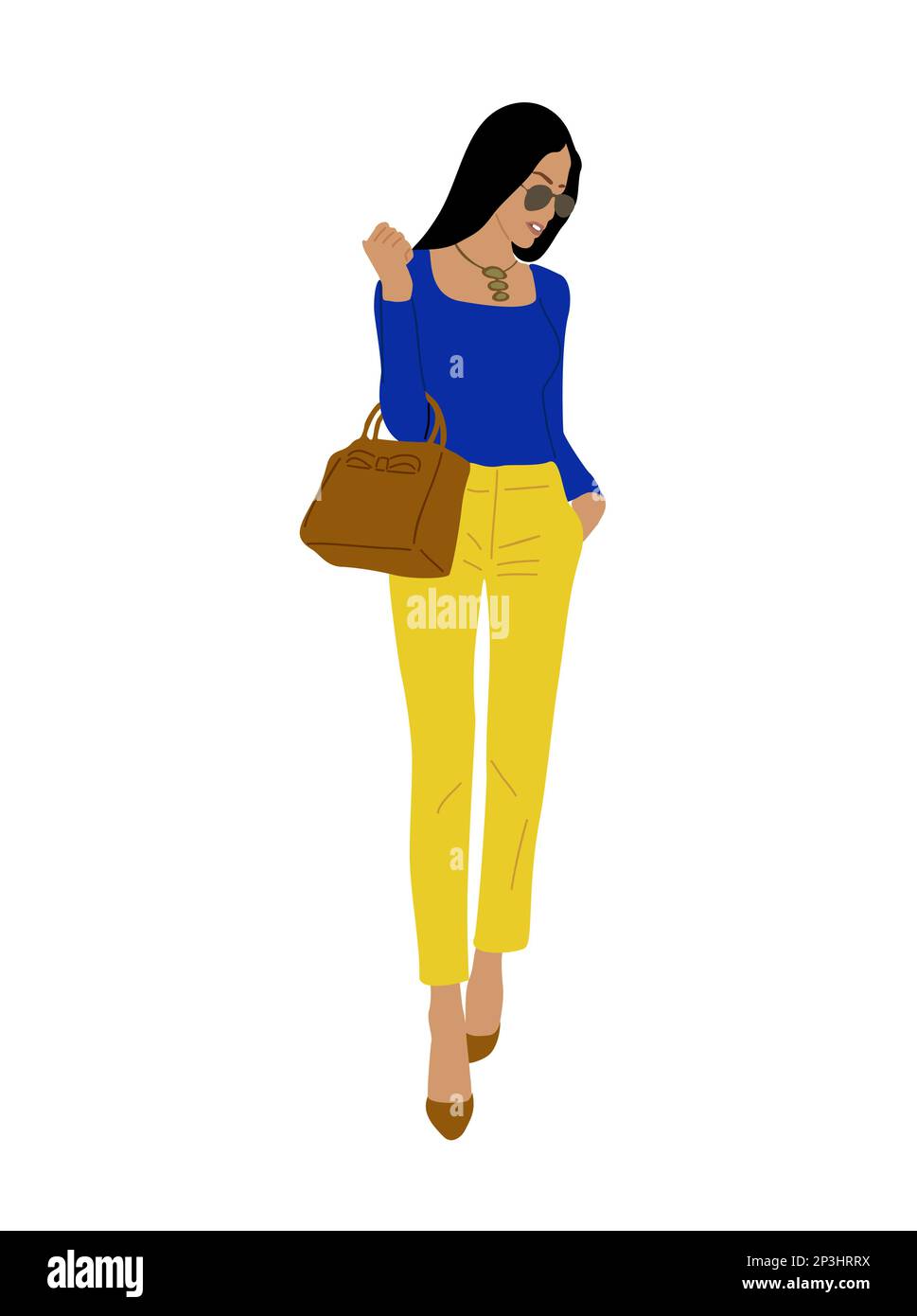 Business woman vector drawing isolated on white Stock Vector Image ...