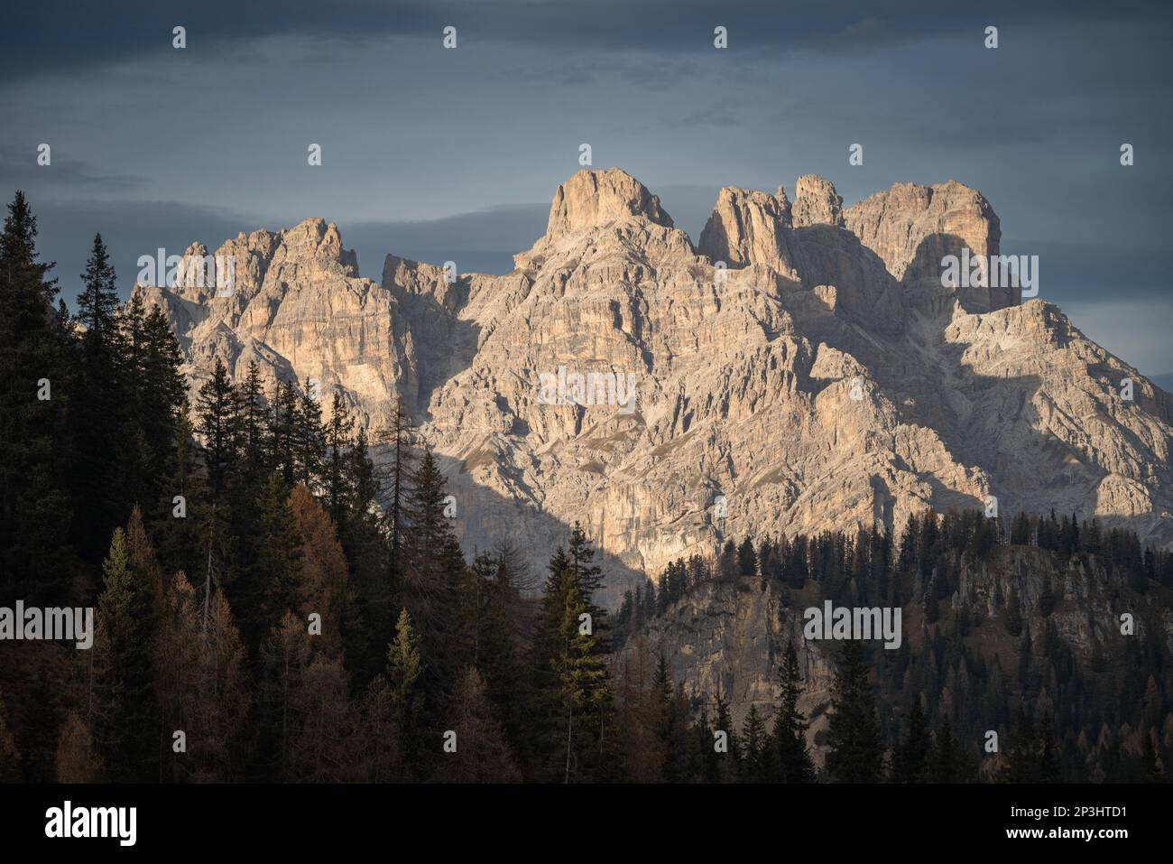 The peaks of the Cadini mountain range, Dolomites Alps, Italy Stock ...