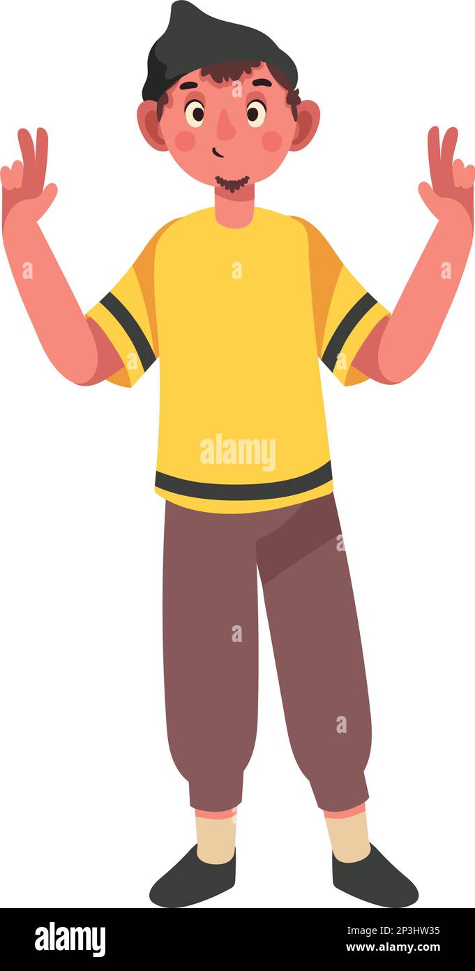 Happy youth man posing character hi-res stock photography and images ...
