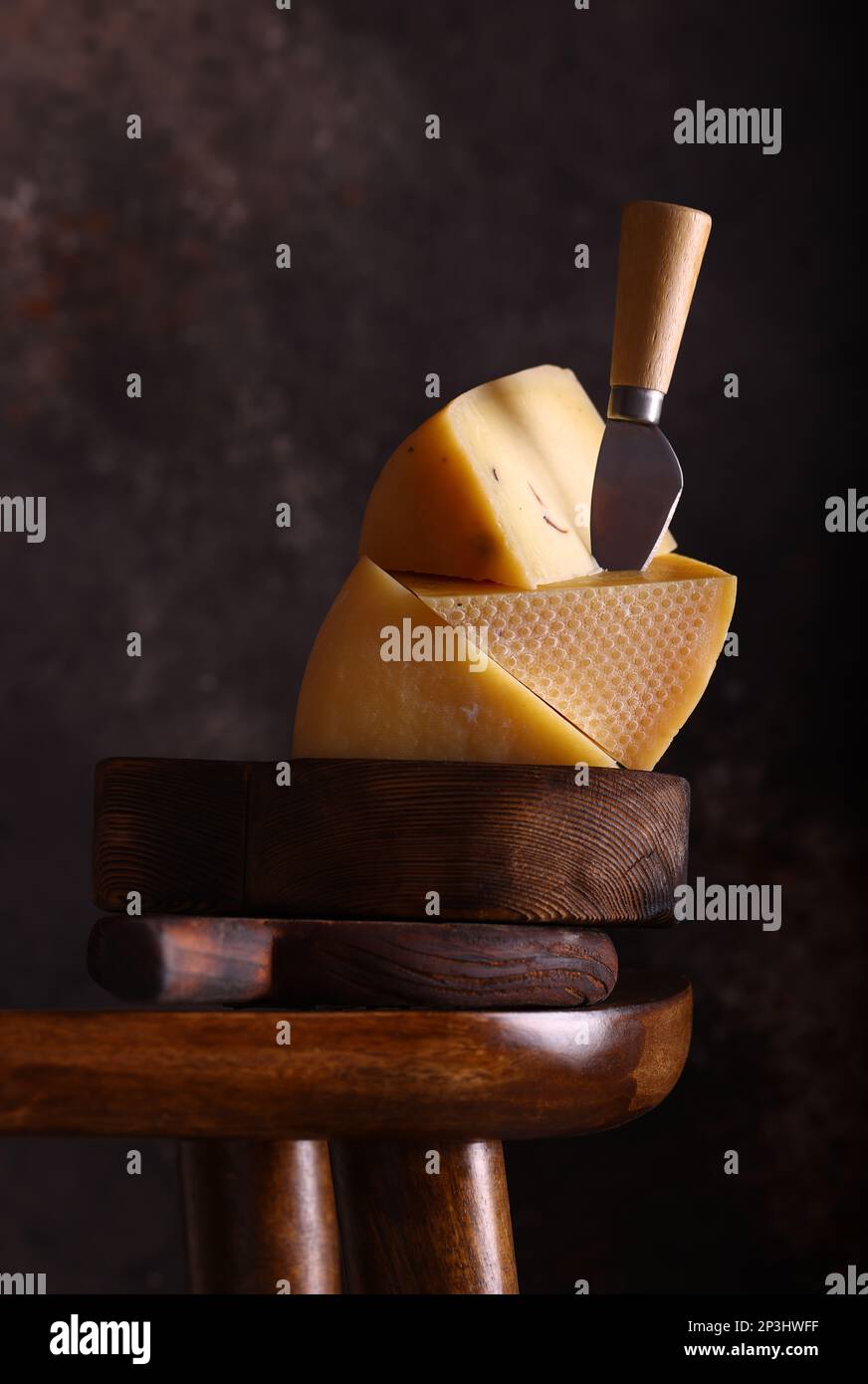 natural organic cheese, assorted rustic style Stock Photo - Alamy