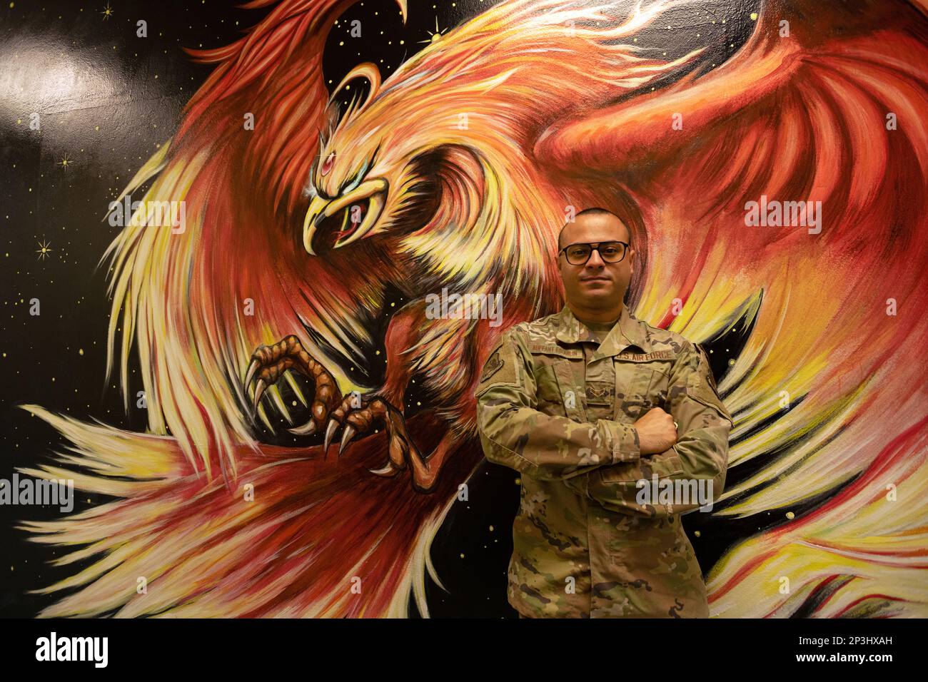 U.S. Air Force Airman 1st Class Alvin Auffant Esquilin, a cyber surety ...