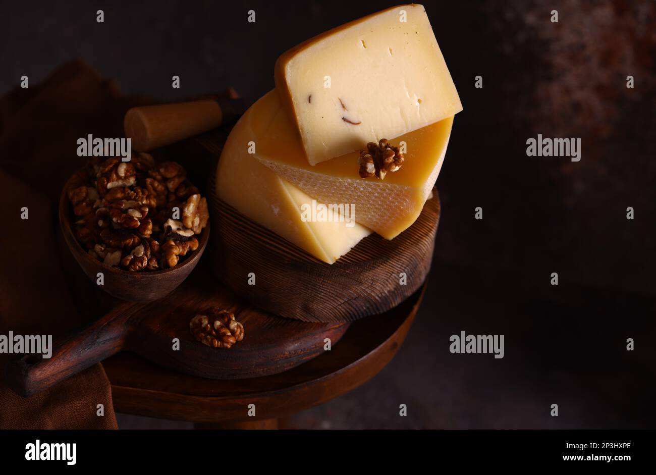 natural organic cheese, assorted rustic style Stock Photo - Alamy