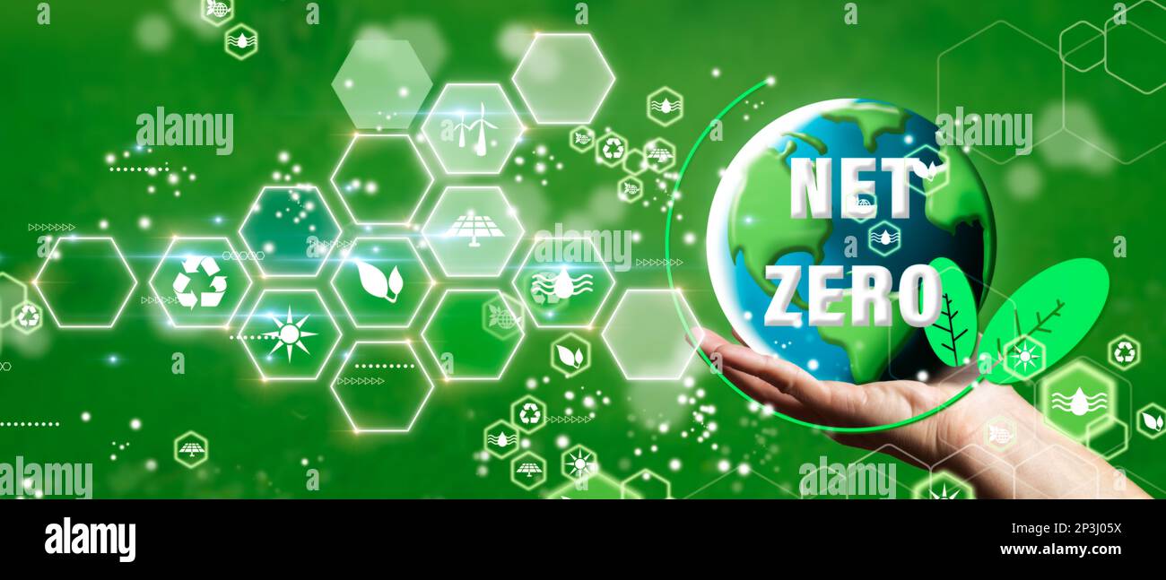 Zero emissions and carbon neutral concept in the hand. Renewable energy ...