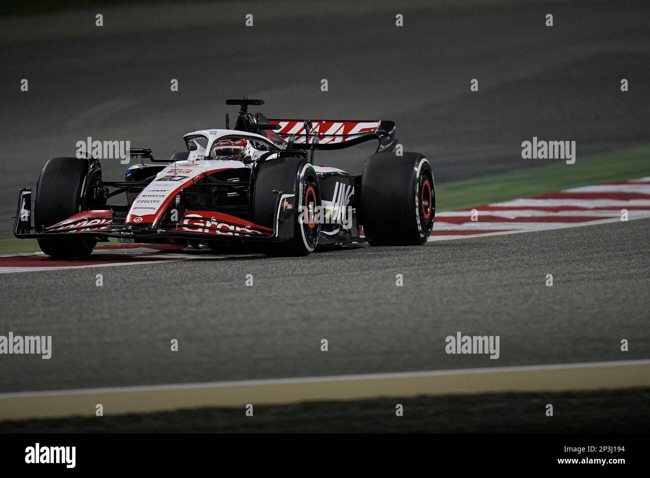 Haas driver Kevin Magnussen of Denmark in action during the Formula One ...