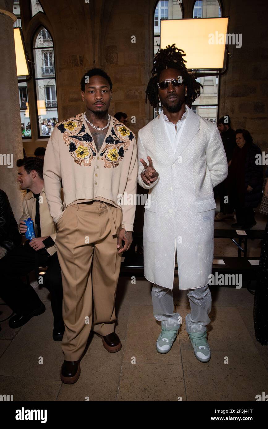 Stefon Diggs and SAINt JHN attend the Lanvin Fall/Winter 2023-2024 ...