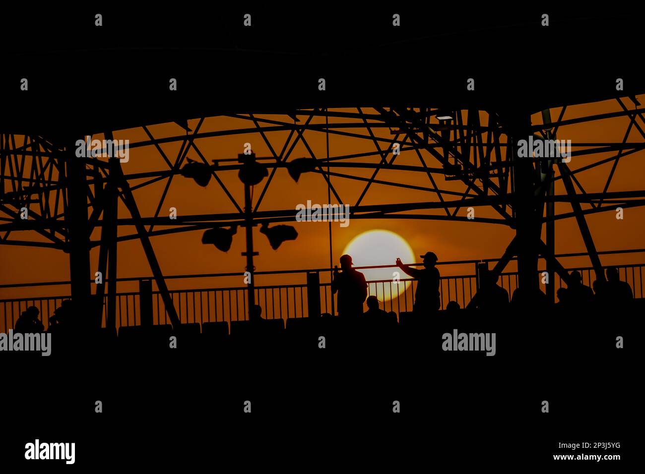 BAHRAIN - Fans in the stands ahead of the Bahrain Grand Prix. It is the ...