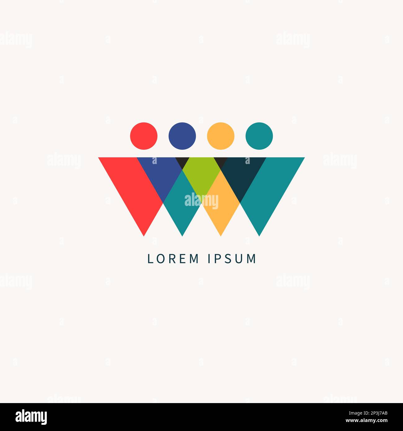 Group of triangular people logotype, people triangles logo. Business ...