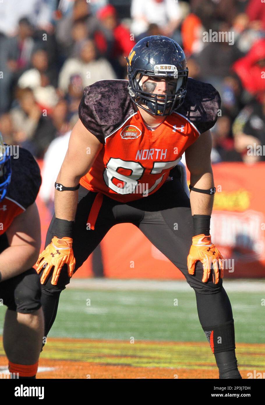 January 24, 2015: North Team tight end Casey Pierce (87) during the ...