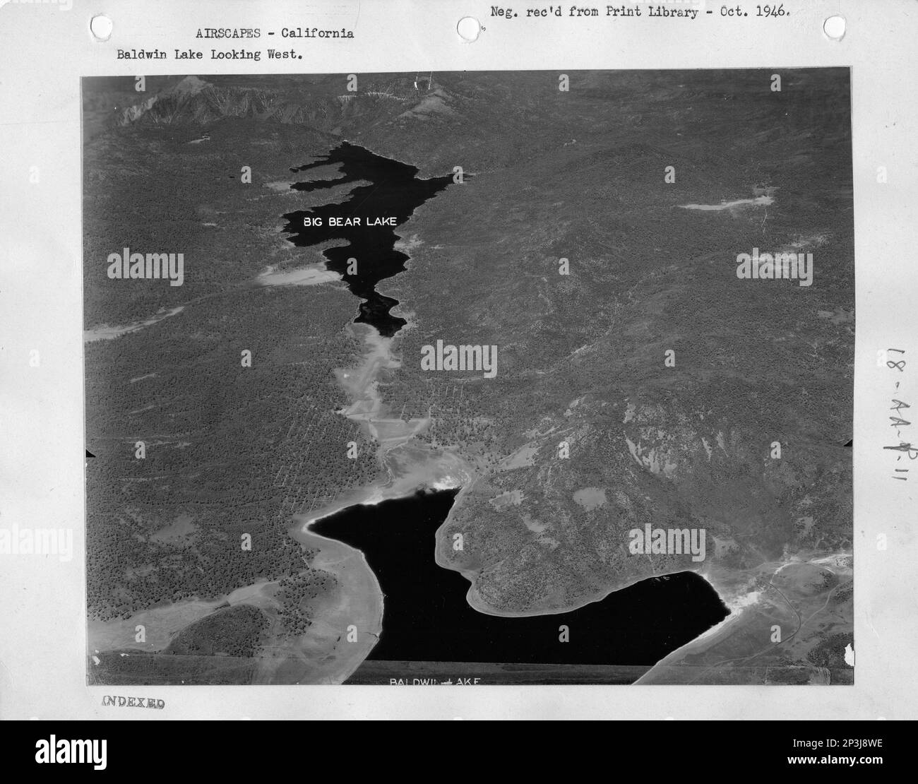 California - Baldwin Lake, Aerial Photograph Stock Photo - Alamy