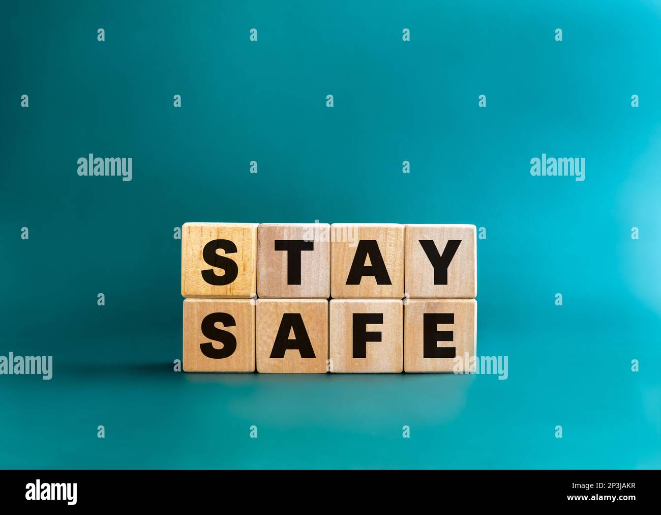 Stay safe concept. Word "Stay Safe" on wooden cube block stack isolated ...