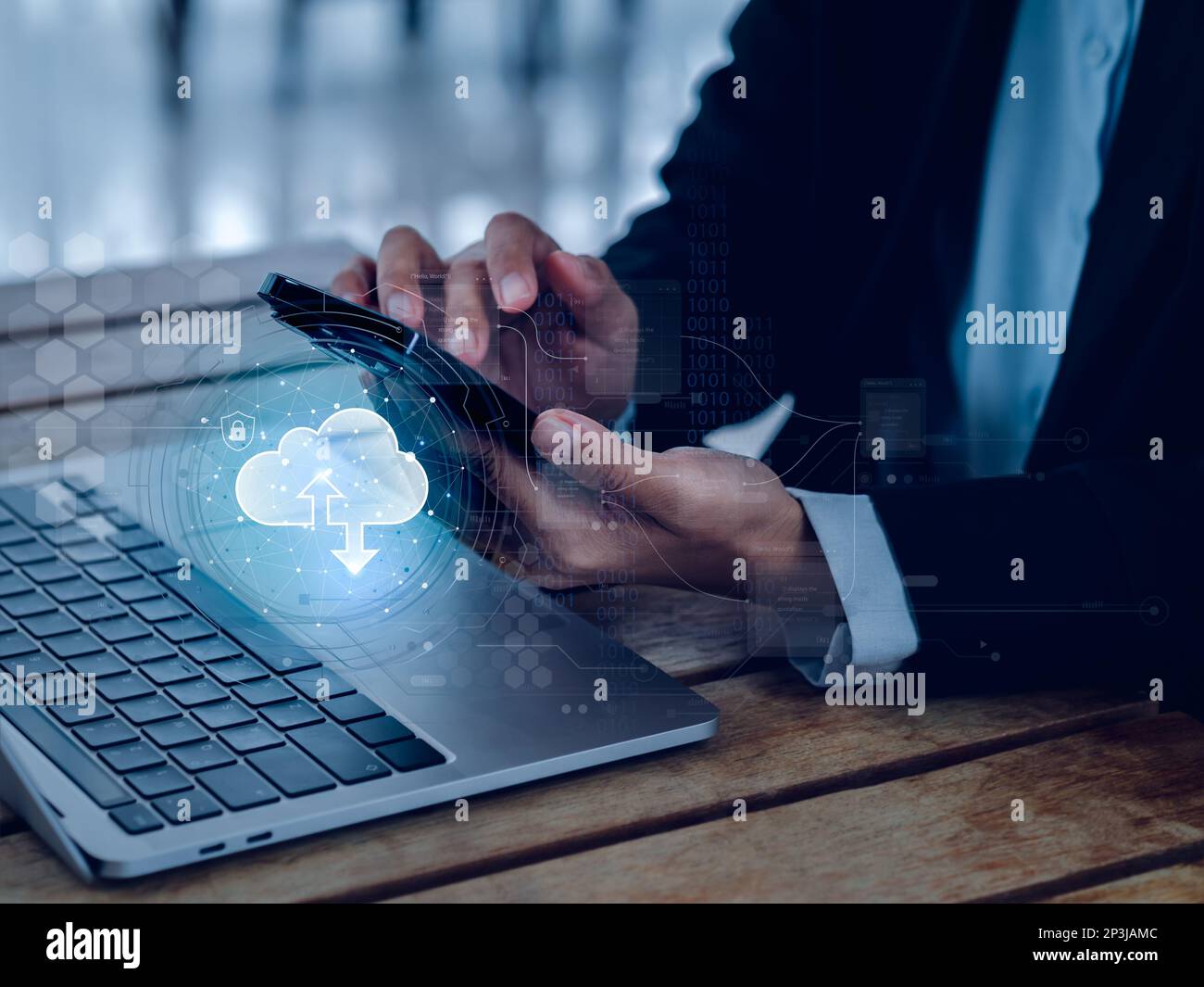 Cloud technology, data storage and backup system management concepts. Cloud computing diagram ...