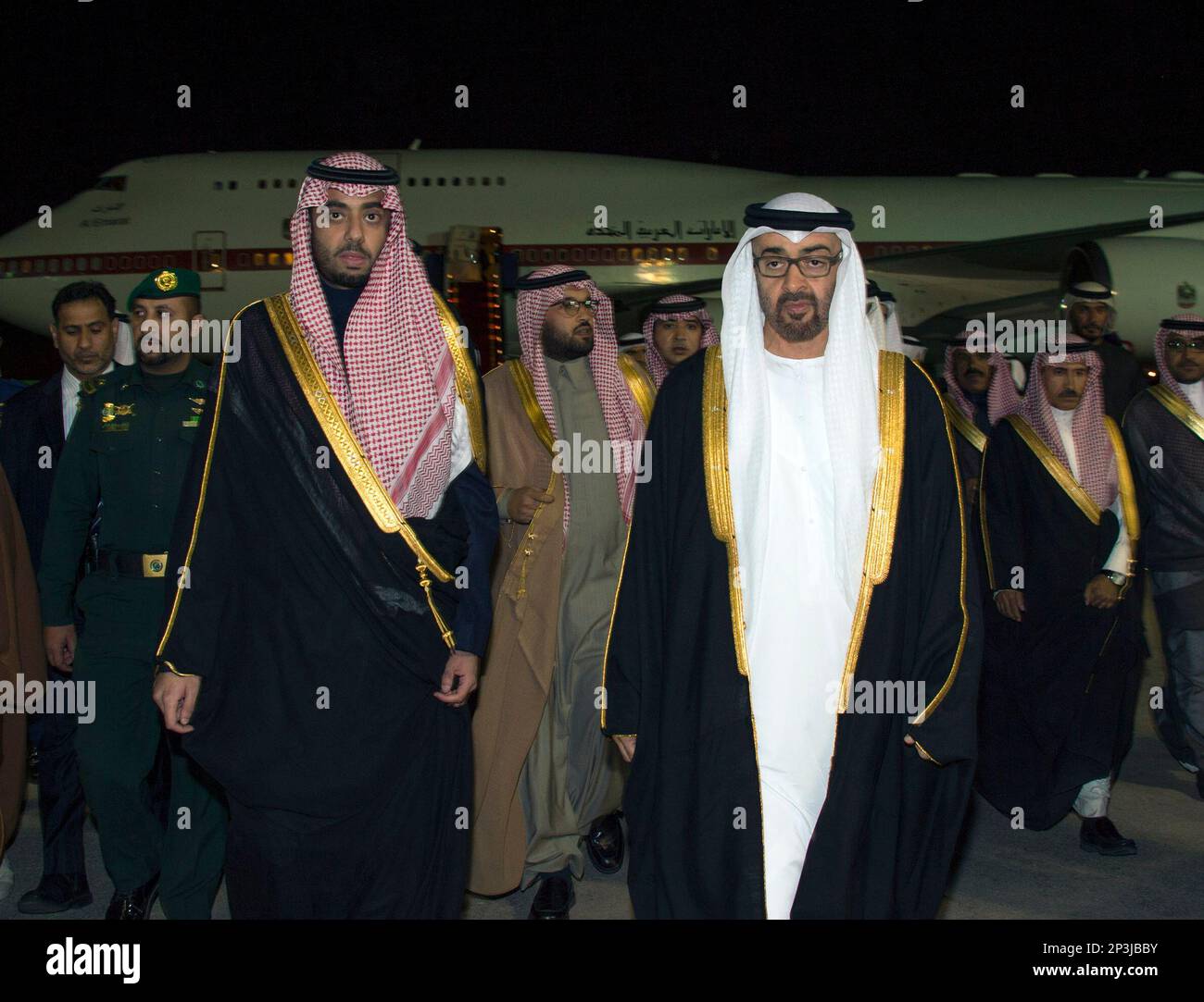 In this photo provided by the Saudi Press Agency, Abu Dhabi crown ...