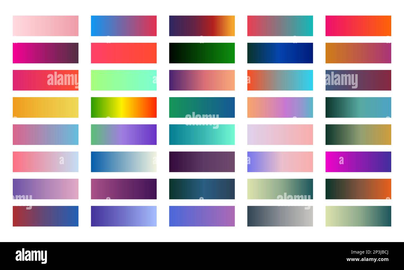 Gradients, colorful set, vector palette. Gradient, collection for ...