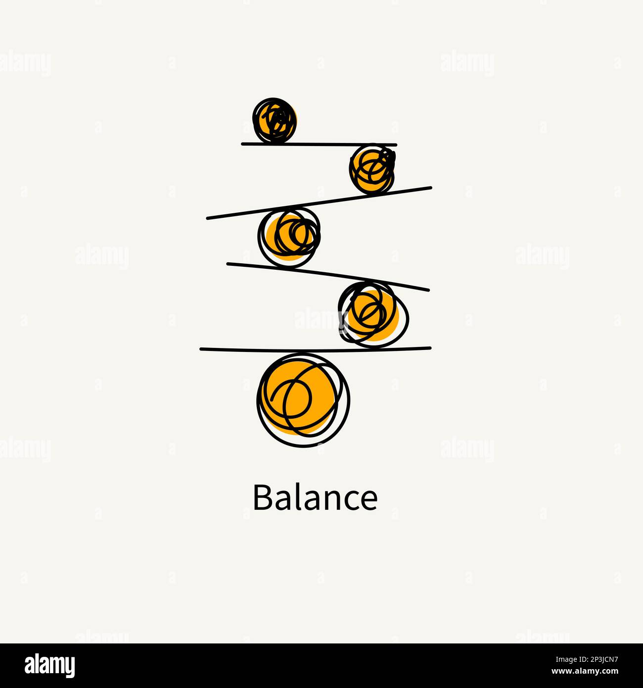 Balance abstract geometric minimal logo. Life coaching simple flat icon. Equilibrium modern ...