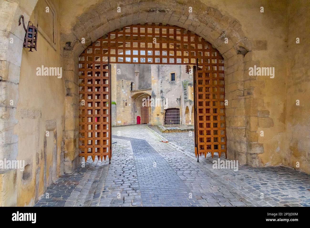 Bridge castle and city gate named Germans Gate in Metz, a city in the ...