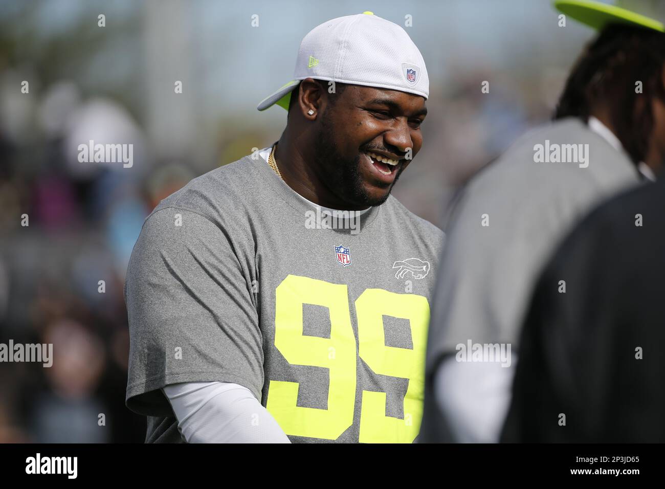 Buffalo Bills defensive tackle Marcell Dareus (99) laughs with ...