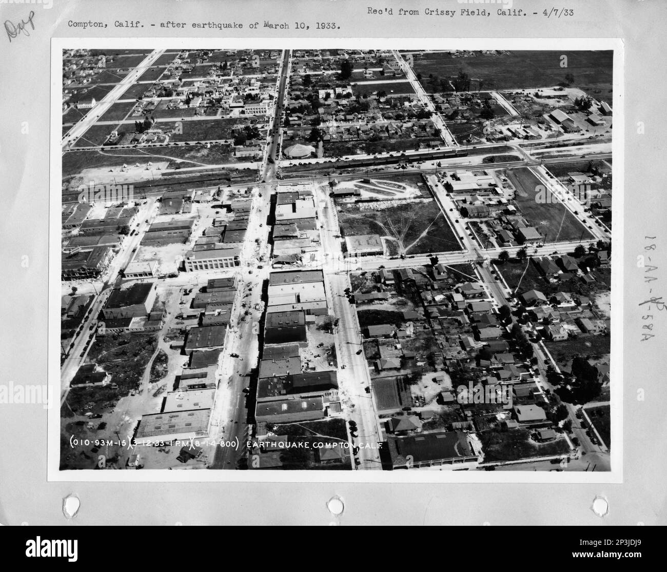 California - Compton, Aerial Photograph Stock Photo - Alamy