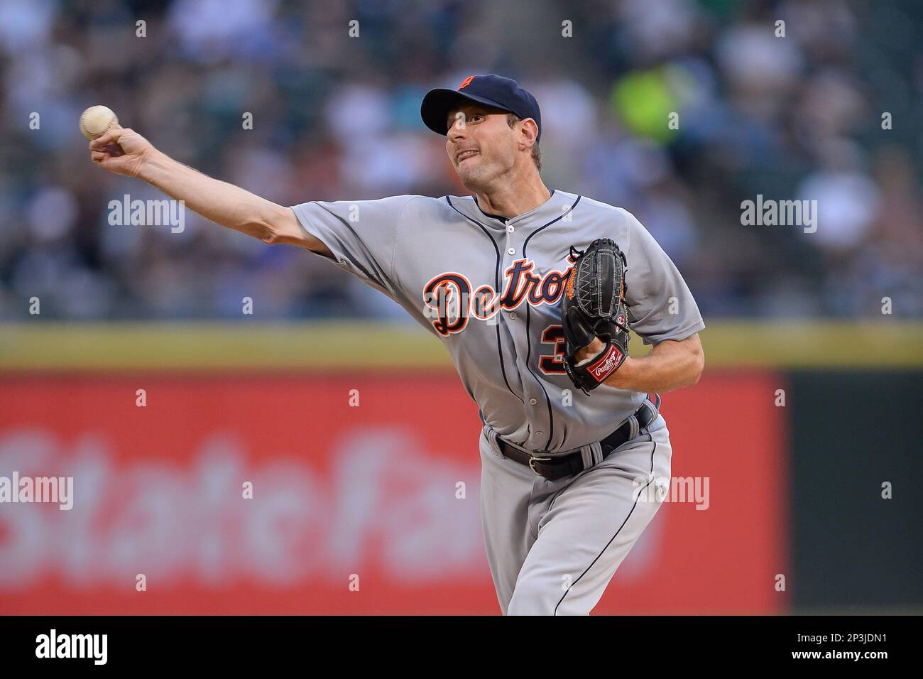 12 June 2014 Detroit Tigers Starting Pitcher Max Scherzer 37 Throws