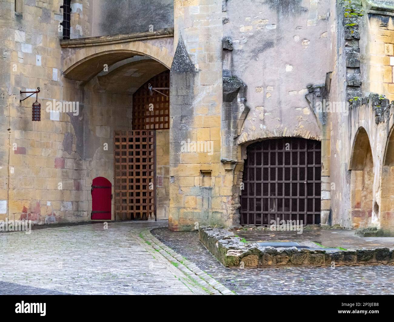 Scenery inside the bridge castle and city gate named Germans Gate in ...