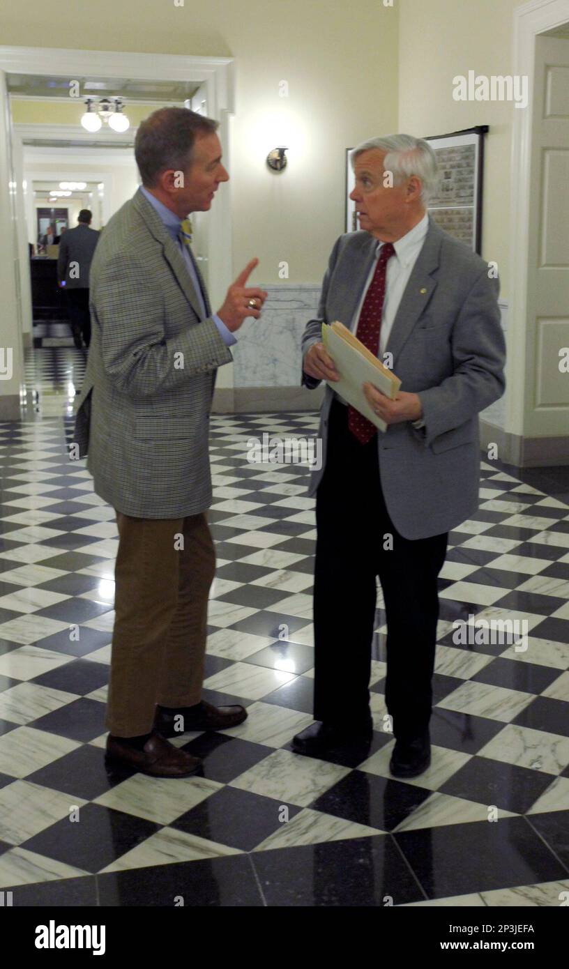 House of Delegates Clerk G. Paul Nardo, left, and House Speaker William ...