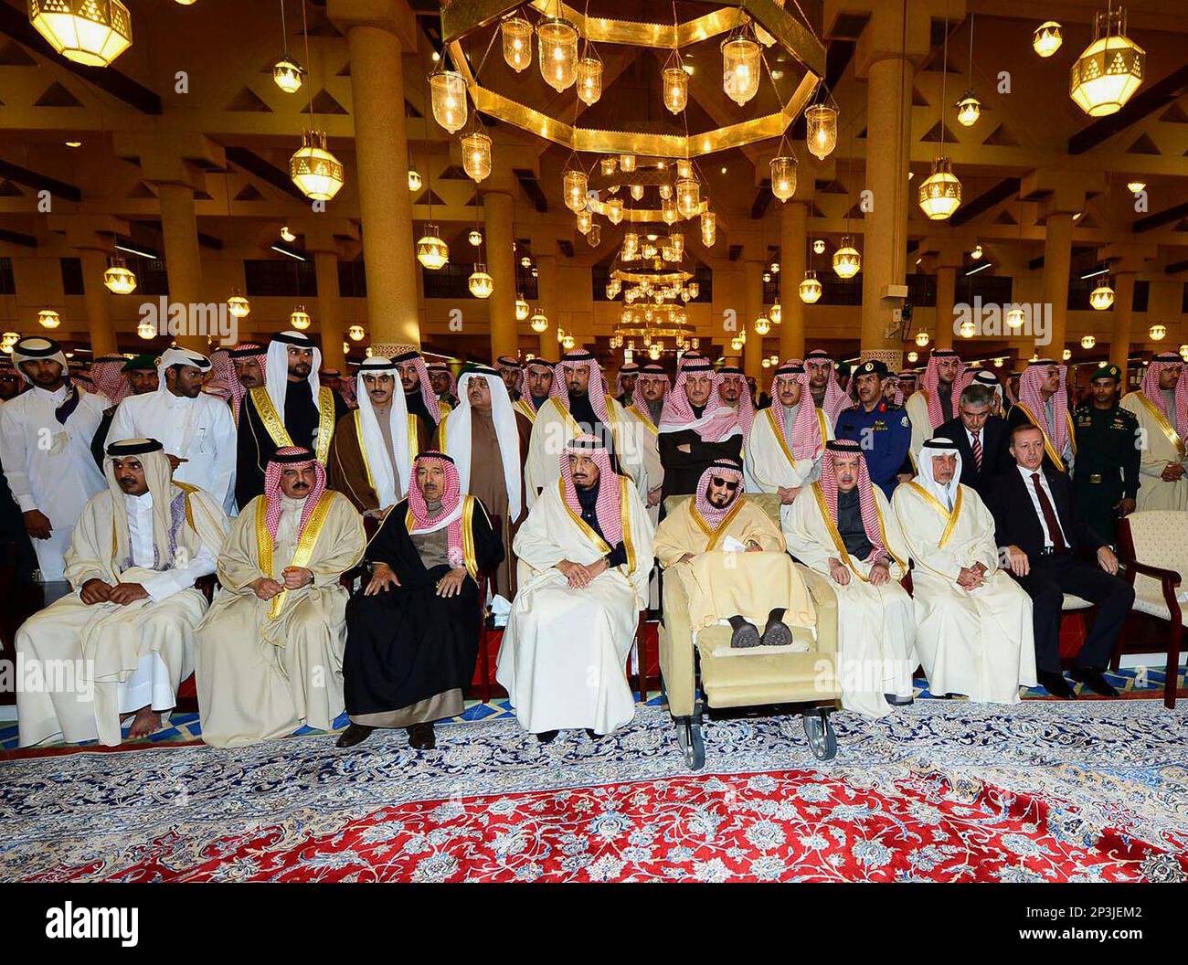 In this photo provided by the Saudi Press Agency, Saudi Arabia's newly ...