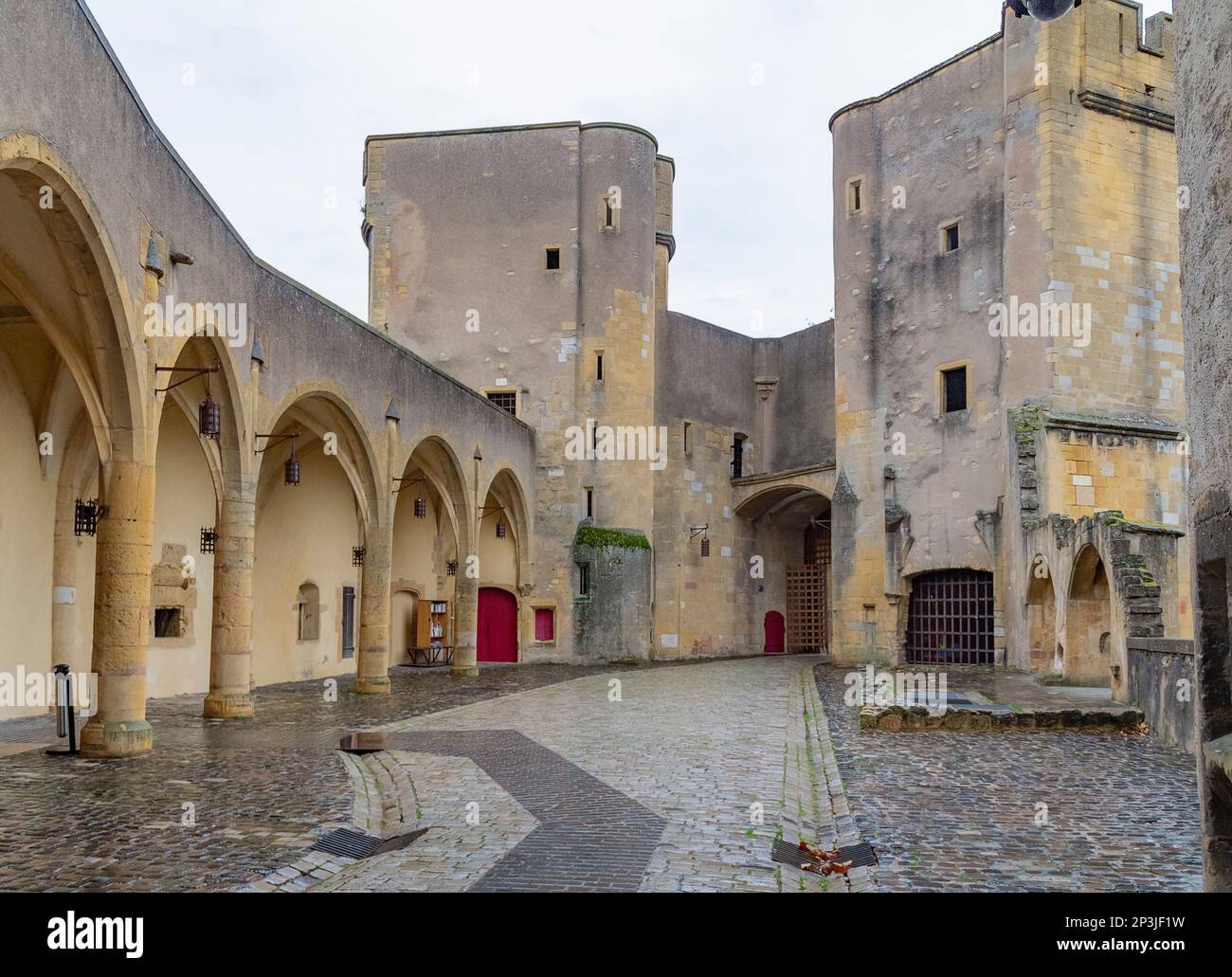 Scenery inside the bridge castle and city gate named Germans Gate in ...