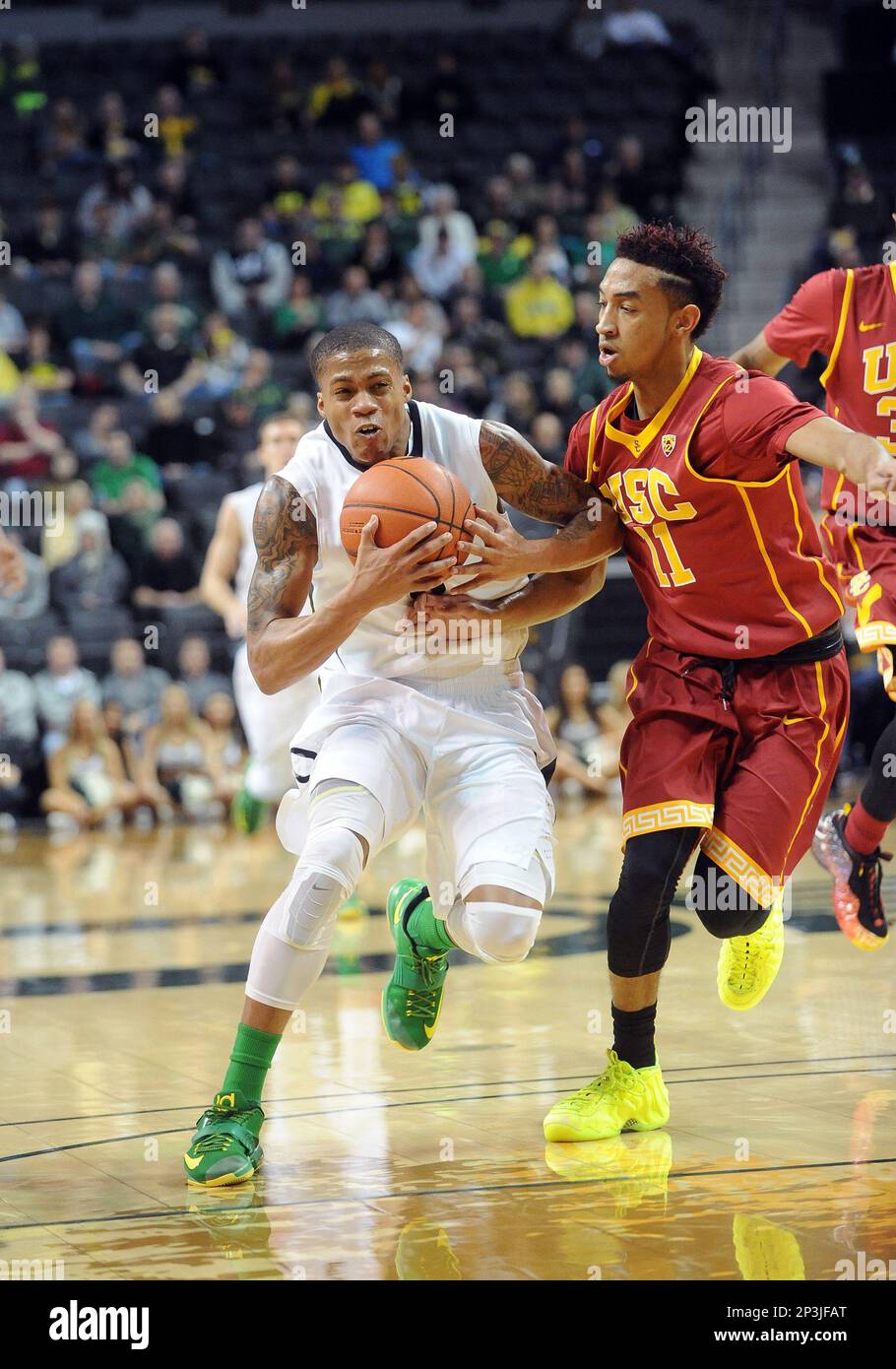 January 22, 2015: Oregon guard Joseph Young struggles withSouthern ... January 22, 2015: Oregon guard Joseph Young struggles withSouthern ...