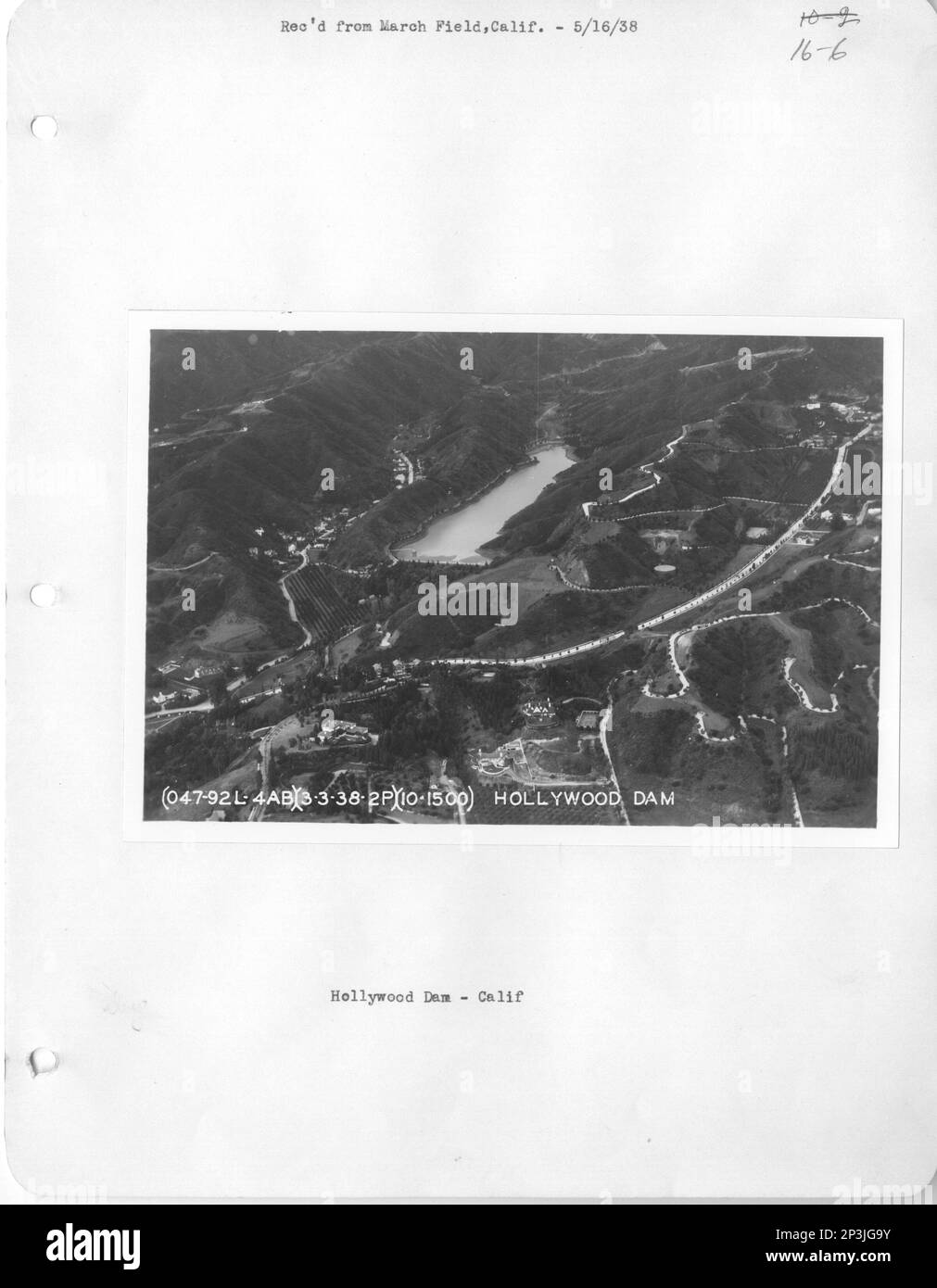 California - Dark Hole; Big Dalton Dam through Davis, Aerial Photograph ...