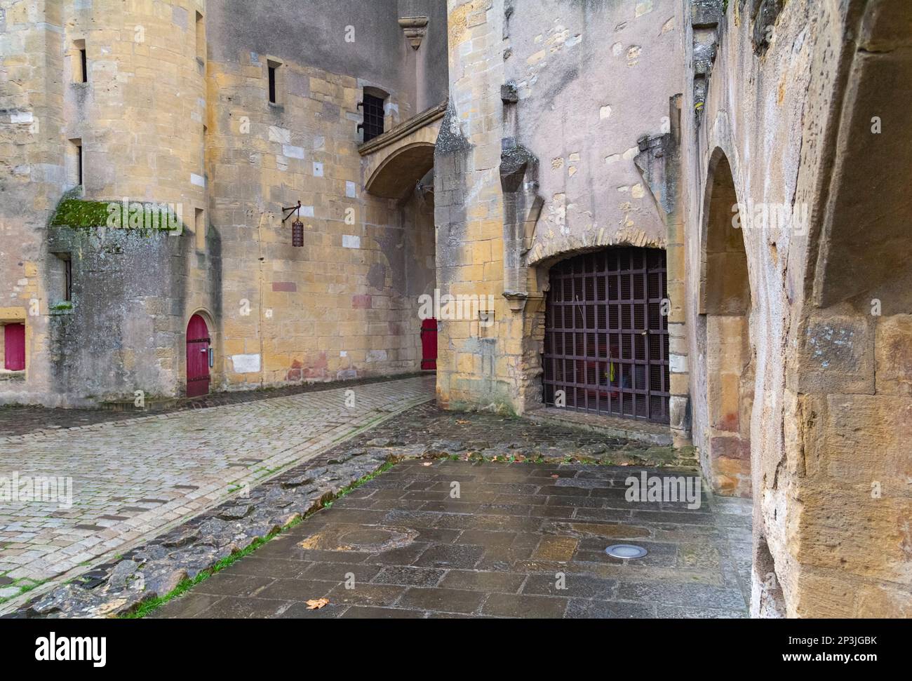 Scenery inside the bridge castle and city gate named Germans Gate in ...